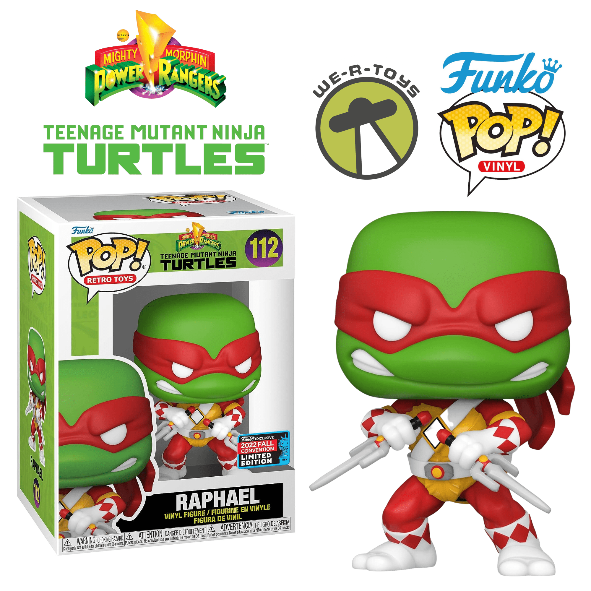 Funko POP! TMNT x Power Rangers Raphael as Red Ranger NYCC Shared ...