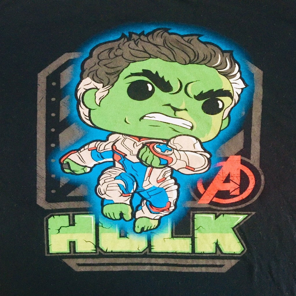 Funko POP! Tees Marvel Avengers End Game Hulk T-shirt (Black) Size L ...