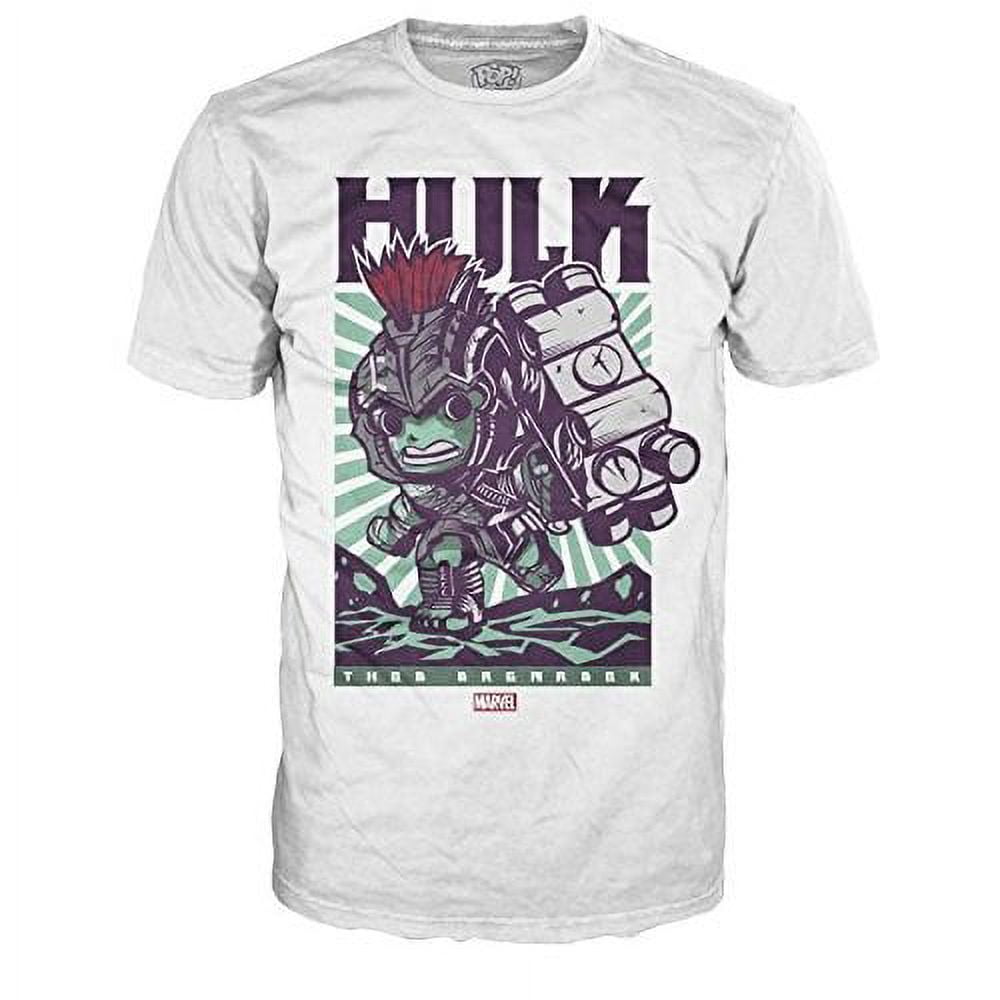 Funko POP! Tees: Marvel Hulk Hammer Smash White Printed T Shirt (S ...