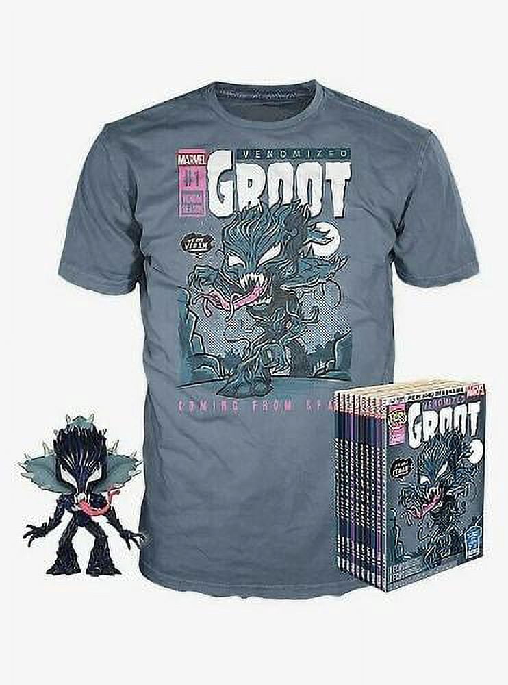 Funko POP! Tees Marvel Venomized Groot [Glows in the Dark] with Size ...