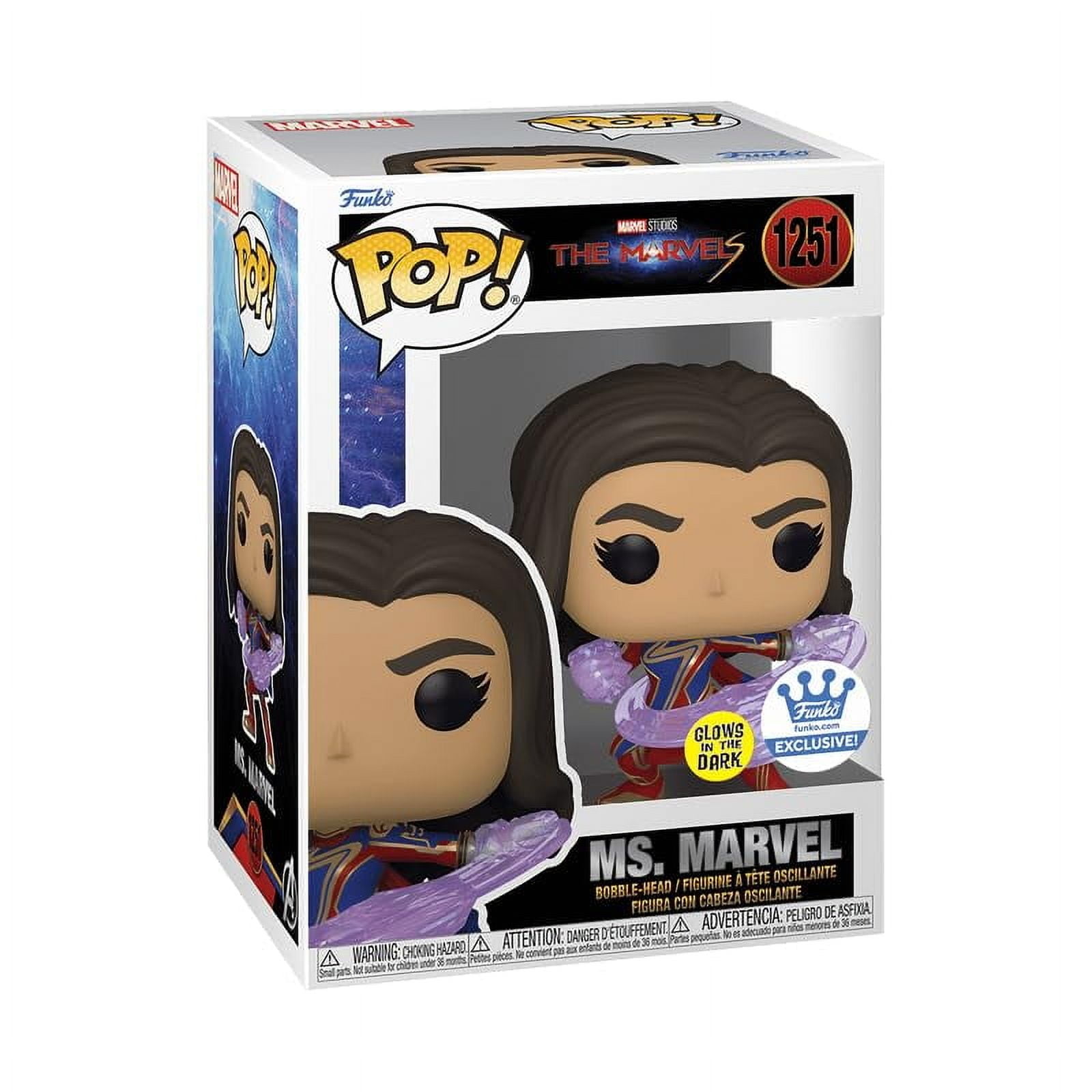 Funko POP! The Marvels - Ms. Marvel Glow Exclusive Figure #1251 ...
