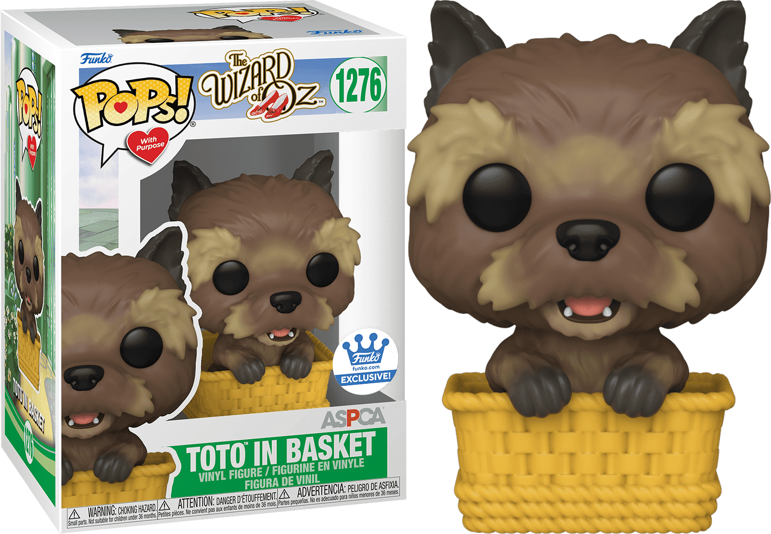 Funko POP! Wizard of Oz Toto in Basket #1276 ASPCA, Dorothy, Exclusive ...