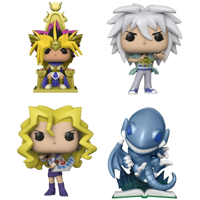 Funko POP! Yu-Gi-Oh! Collectors Set - Pharaoh Atem Yugi, Yami Bakura, Mai Valentine and Blue ...