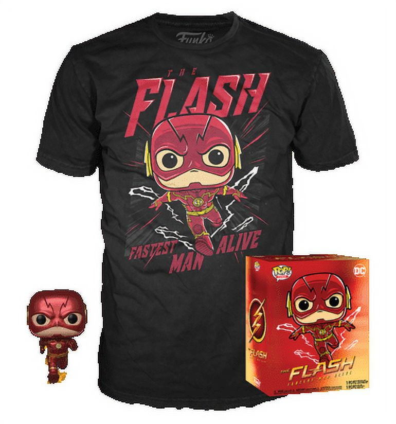 Funko POP! and Tee DC The Flash with Size Xtra Large T-Shirt Collectors ...