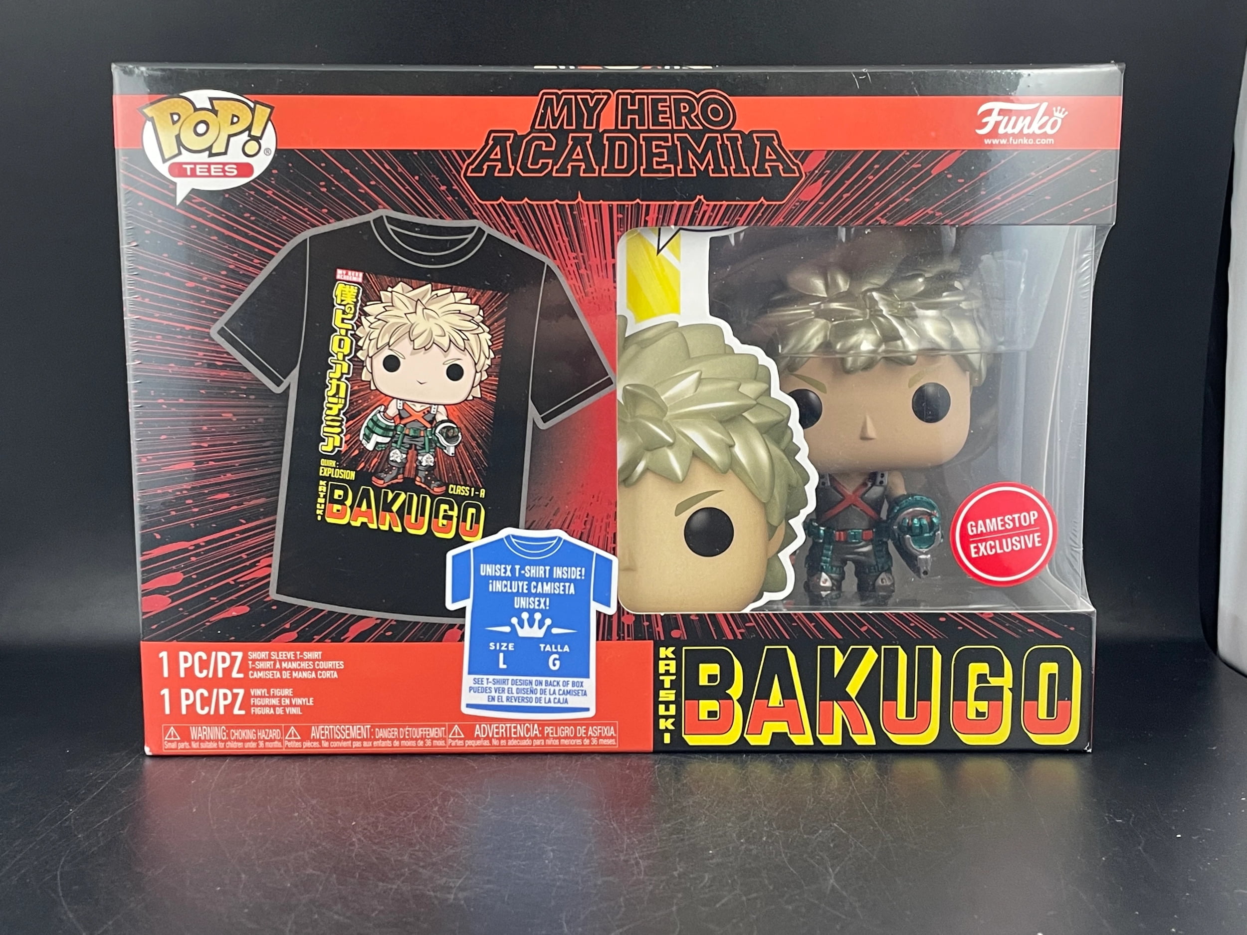 Funko POP! and Tee My Hero Academia Katsuki Bakugo [Metallic] with Size ...