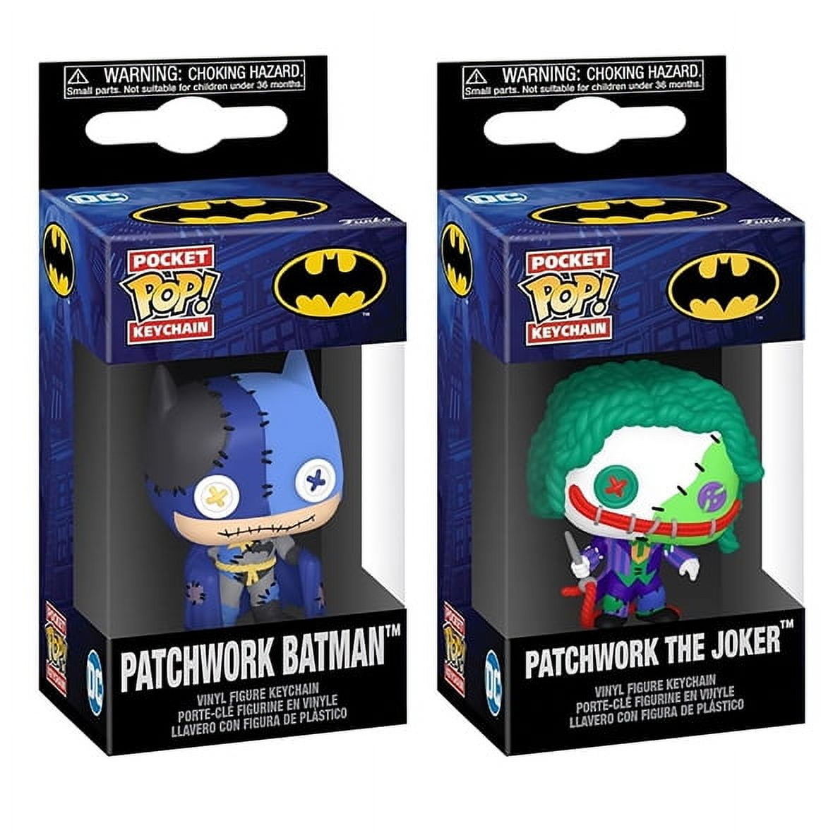 Funko Pocket POP! DC Comics Keychains - SET OF 2 [Patchwork Batman ...