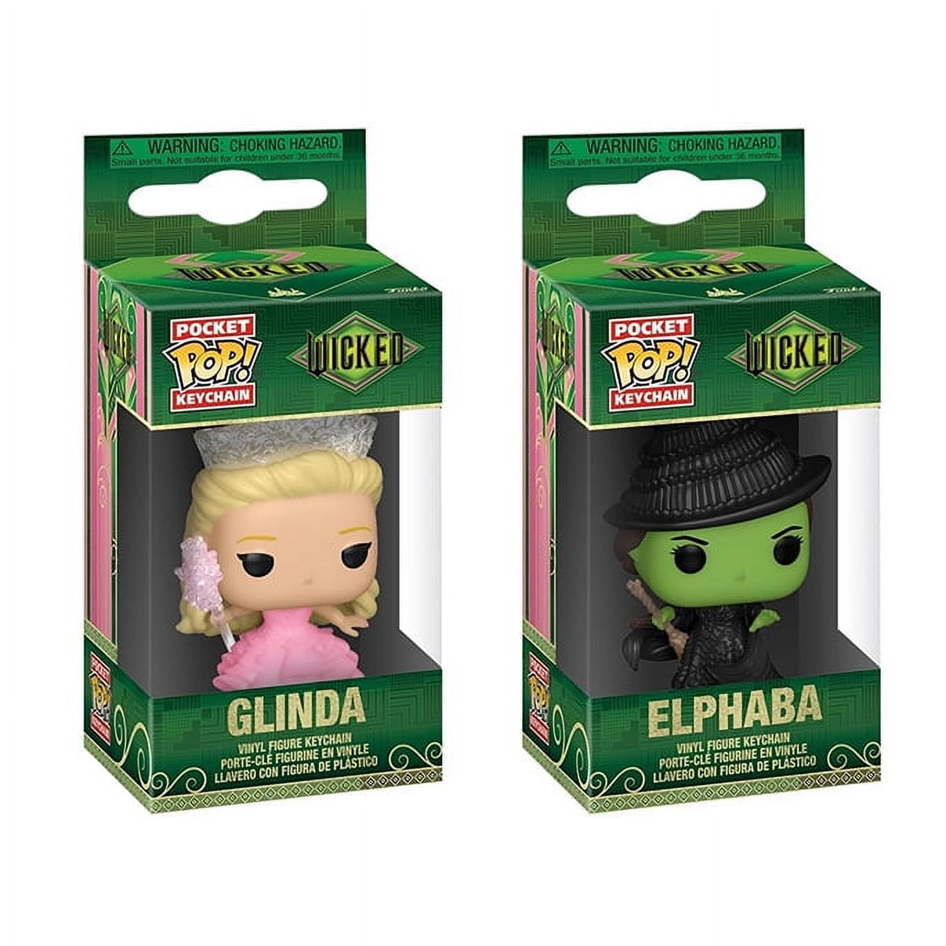 Funko Pocket POP! Keychain Figures - Wicked - SET OF 2 [Glinda ...