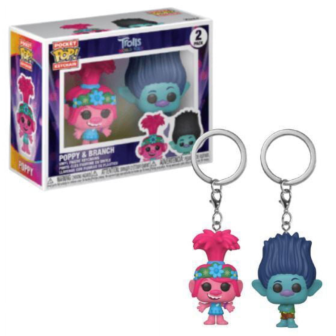 Funko Pocket POP! Keychain Trolls Poppy & Branch 2-Pack - Walmart.com