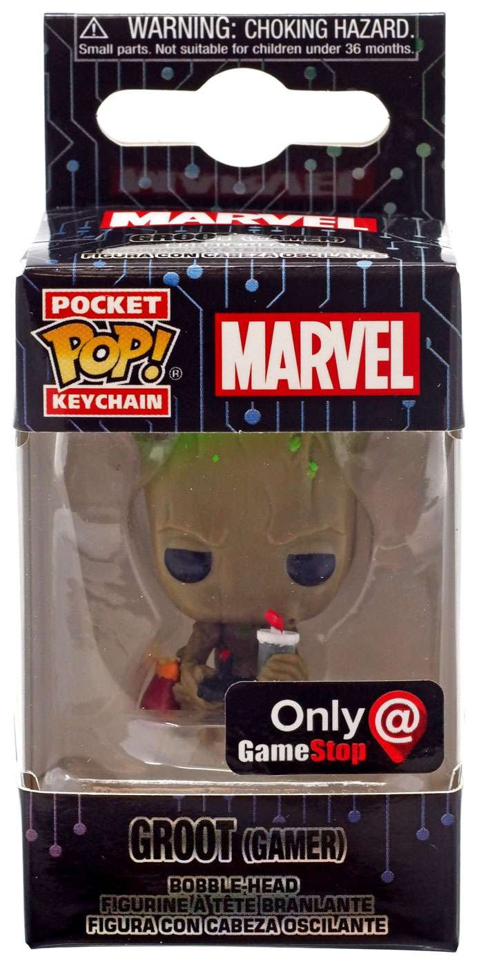 Funko Pocket POP! Marvel Groot Keychain (Gamer, Sitting) - Walmart.com