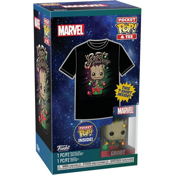 Funko Pocket Pop! Tees Marvel Holiday Groot T-Shirt - Xlarge - Walmart.com