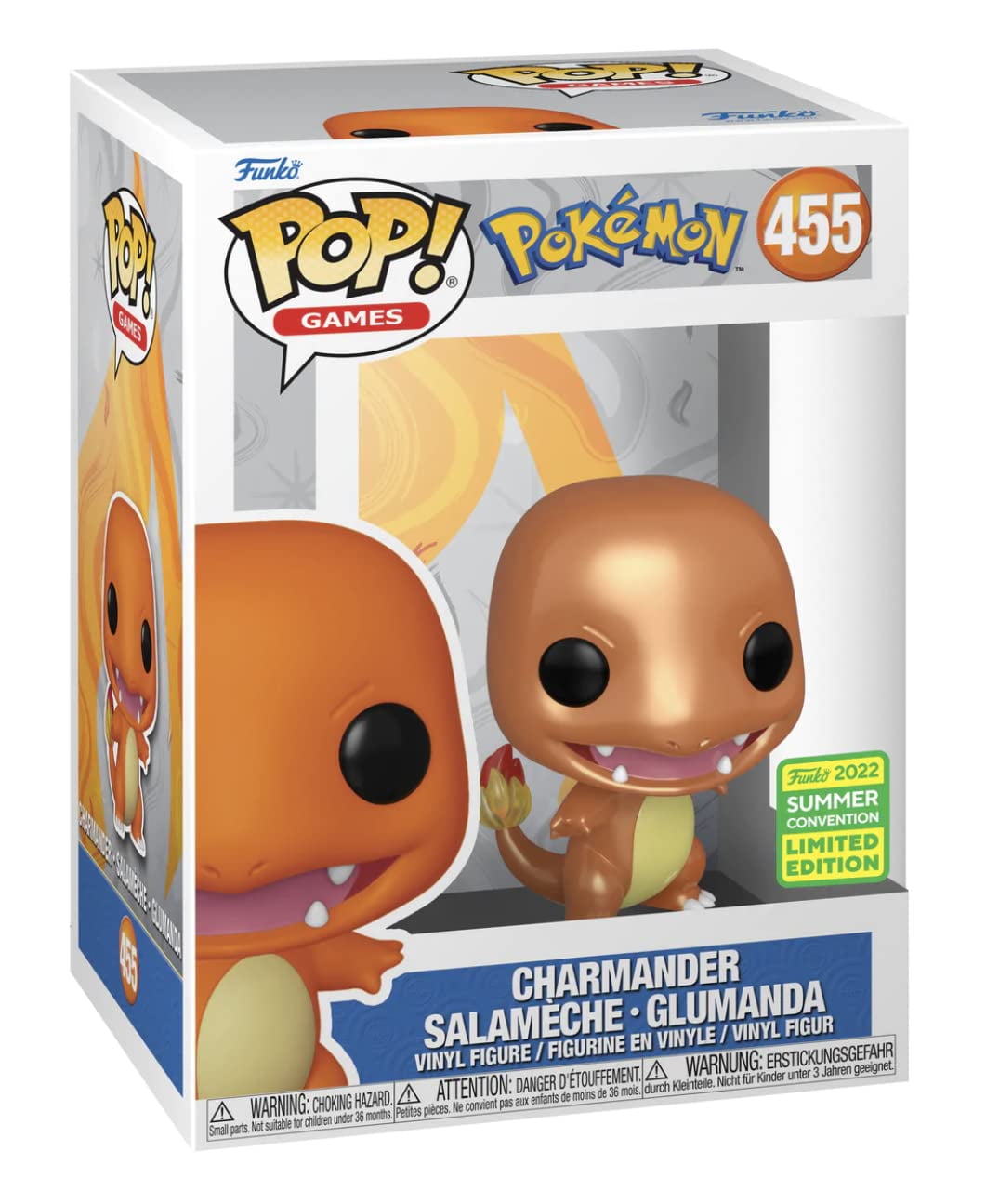 Funko POP! Pokemon Charmander Vinyl Figures #455 - Metallic Exclusive ...
