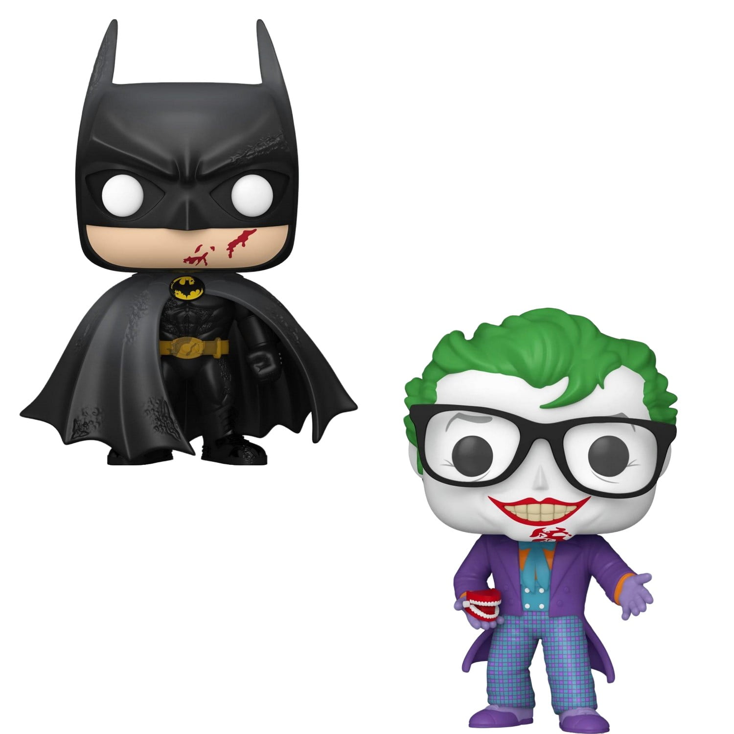 Funko Pop! 2 Pack Batman 85th Anniversary - Batman Bloody #518 & The Joker with Teeth #517 ...