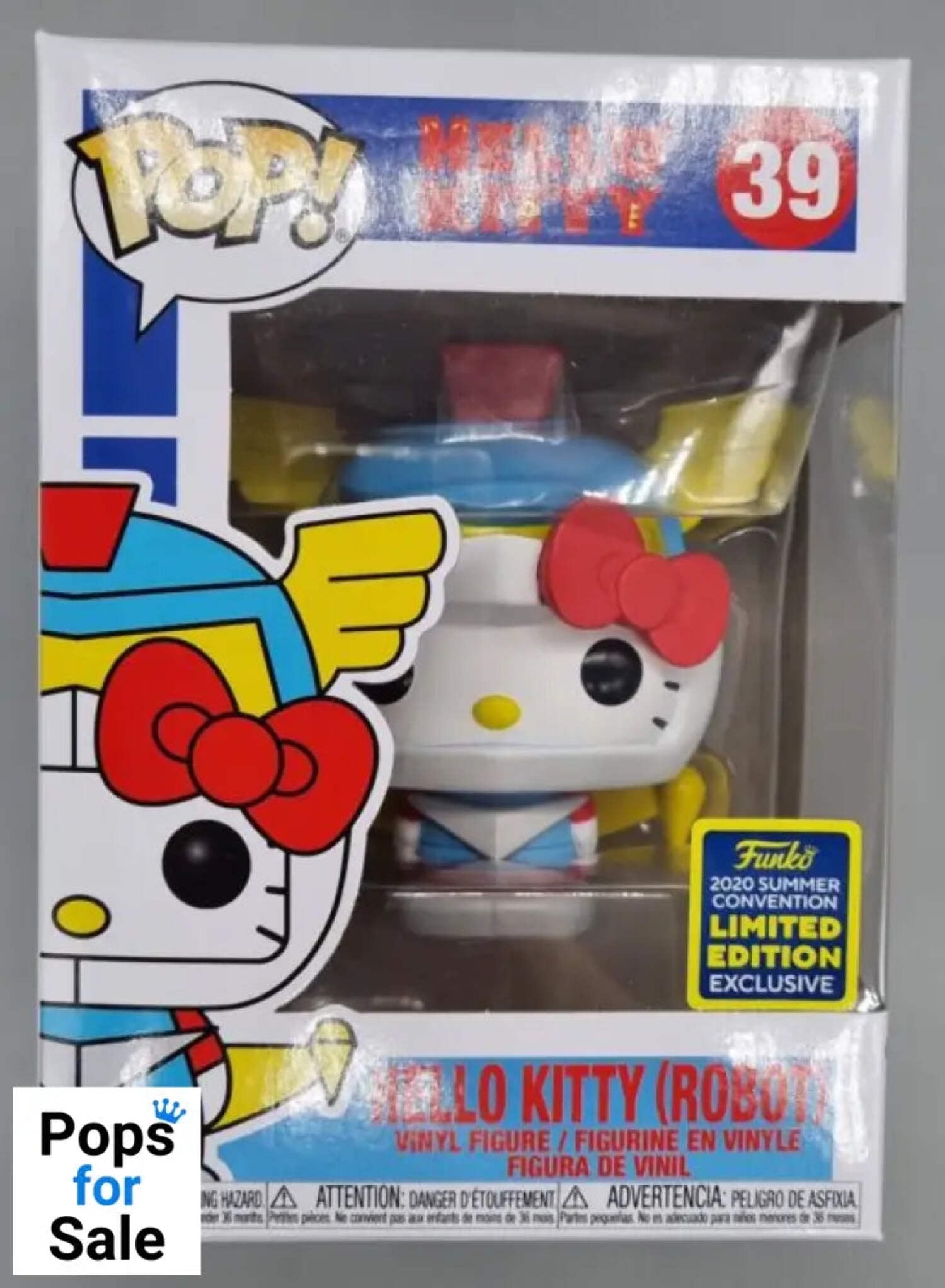 Funko Pop 39 Hello Kitty Robot 2020 Summer Convention Figure NRFB - Walmart.com