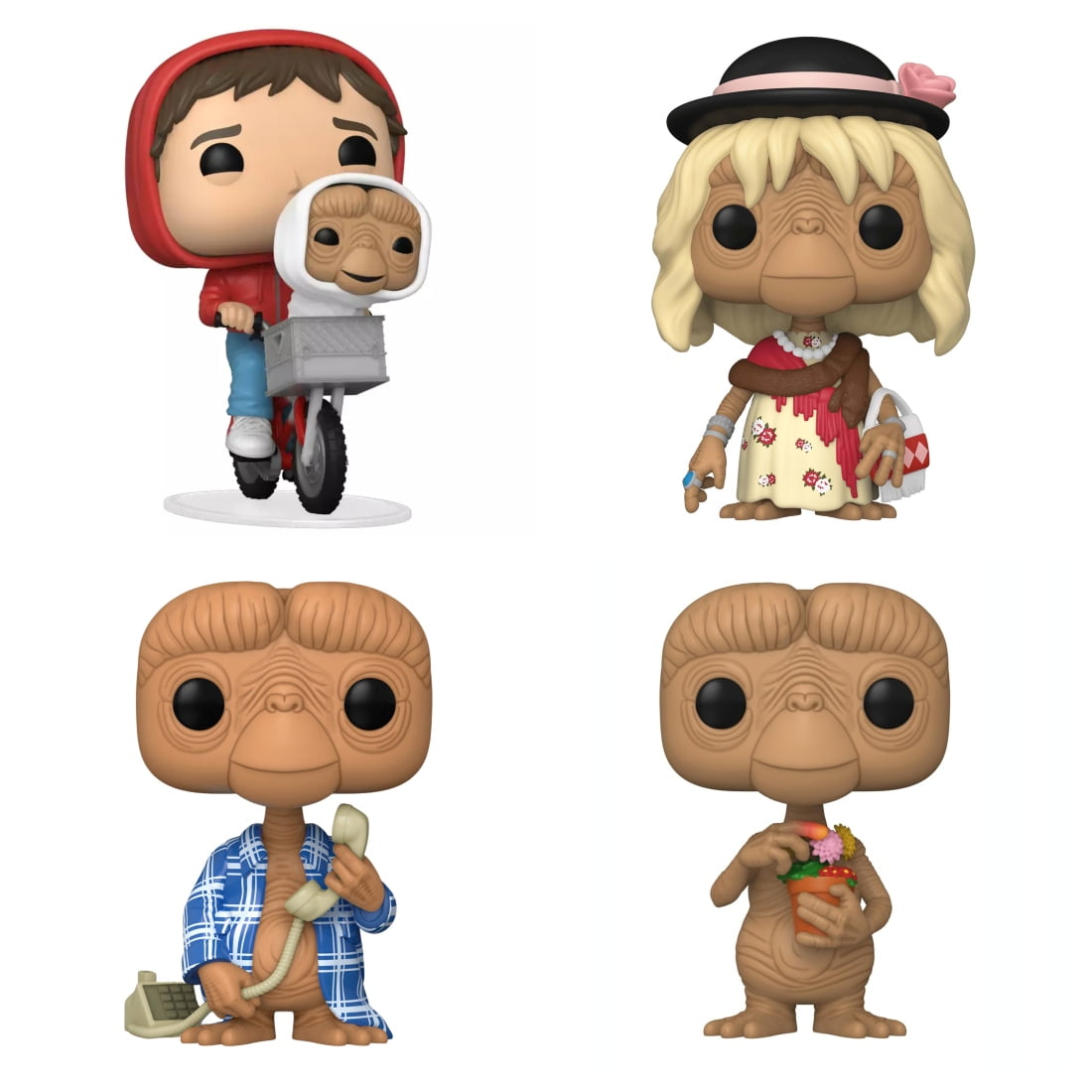 Funko Pop! 4 Pack E.T. The Extraterrestrial: Elliot and E.T. #1253 ...