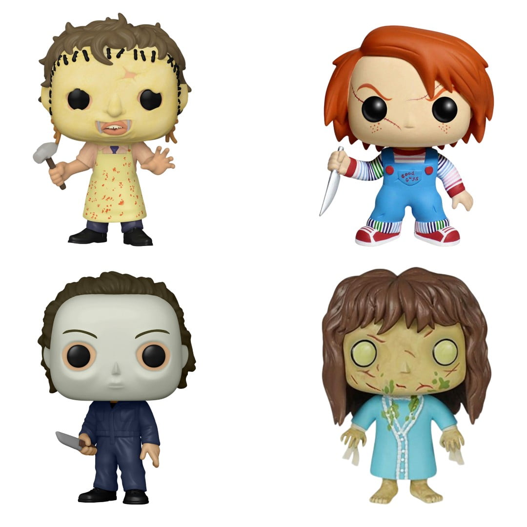 Funko Pop! 4 Pack Horror: Leatherface, Chucky, Michael Myers, Regan ...