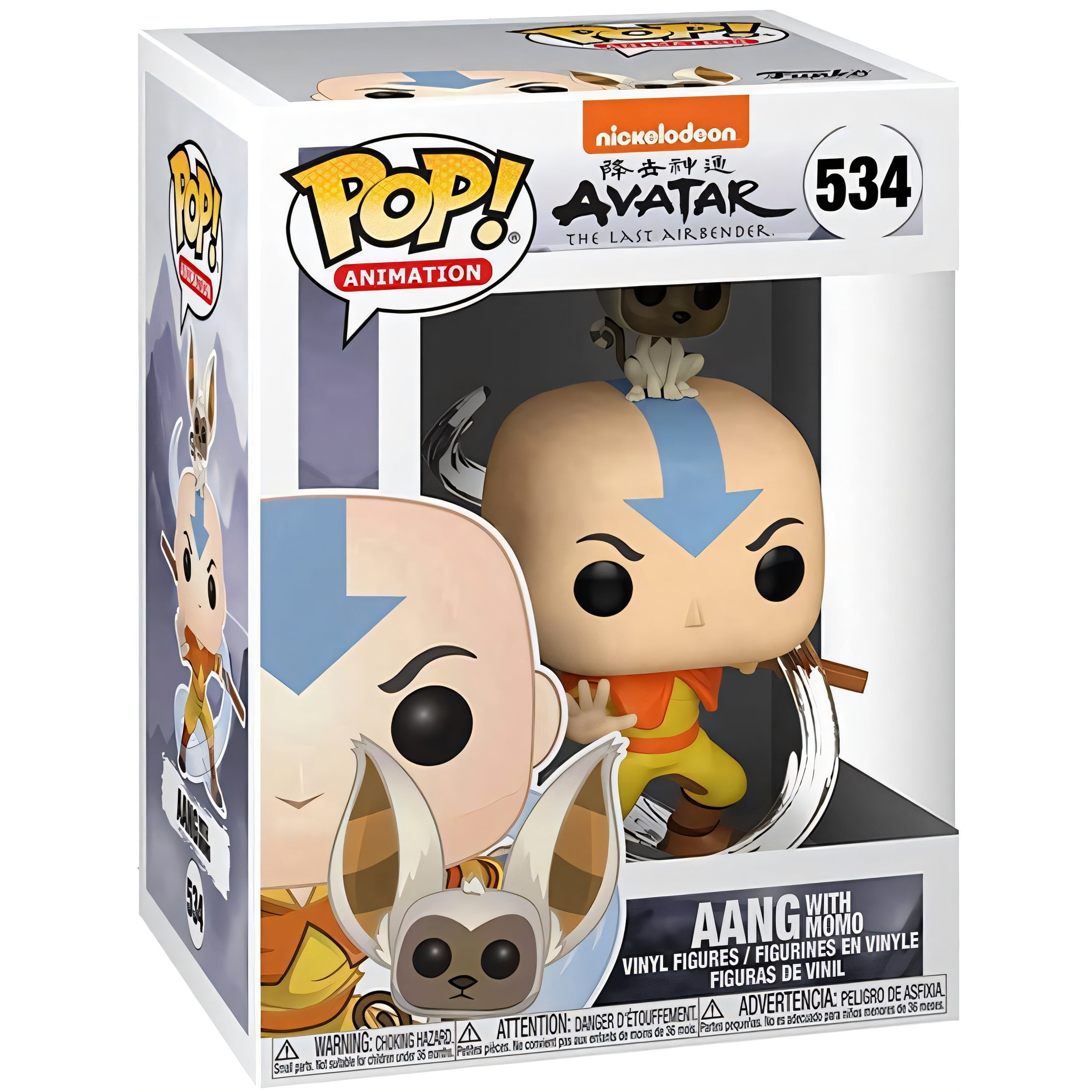 Funko Pop 534: Avatar Aang with Momo Figure - Walmart.com