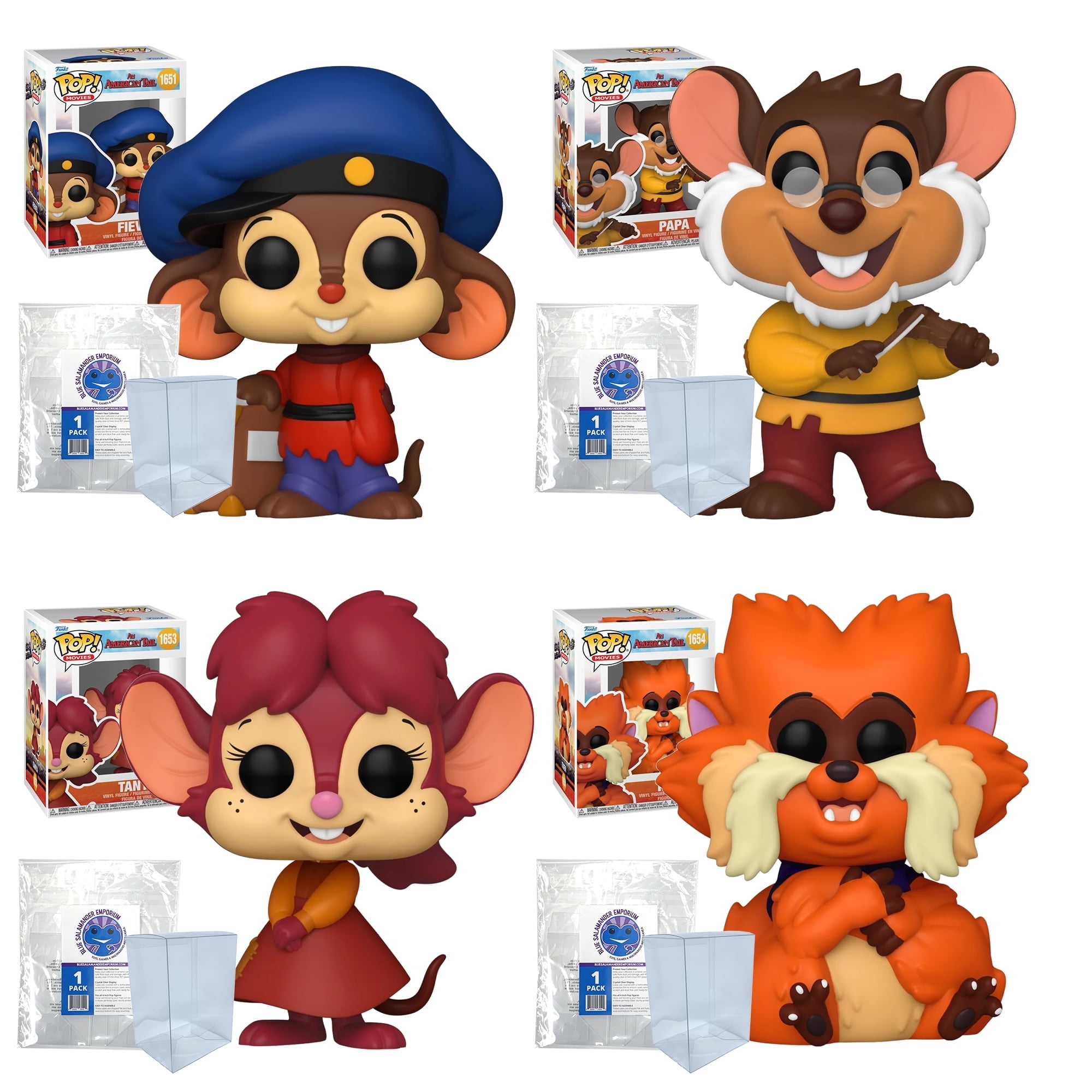 Funko Pop! An American Tail Set of 4– Fievel #1651, Papa with Violin ...