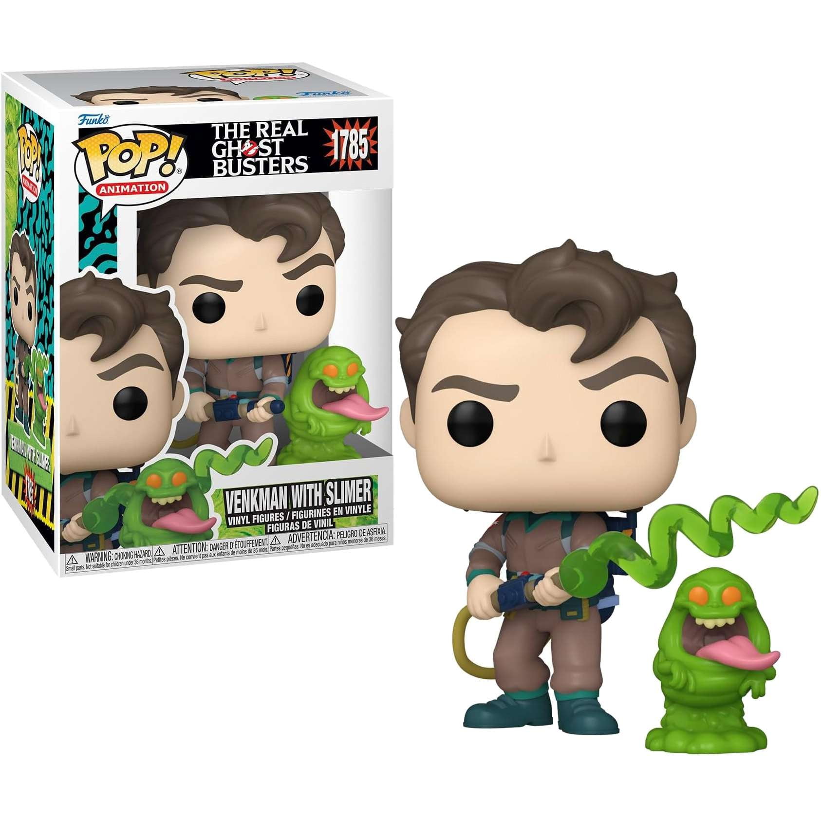 Funko Pop Buddy! Animation: Ghostbusters - Venkman with Slimer The Real ...