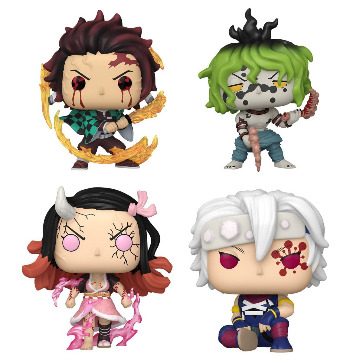 Funko Pop! Demon Slayer Tanjiro Kamado, Tengen Uzui, Nezuko Kamado ...