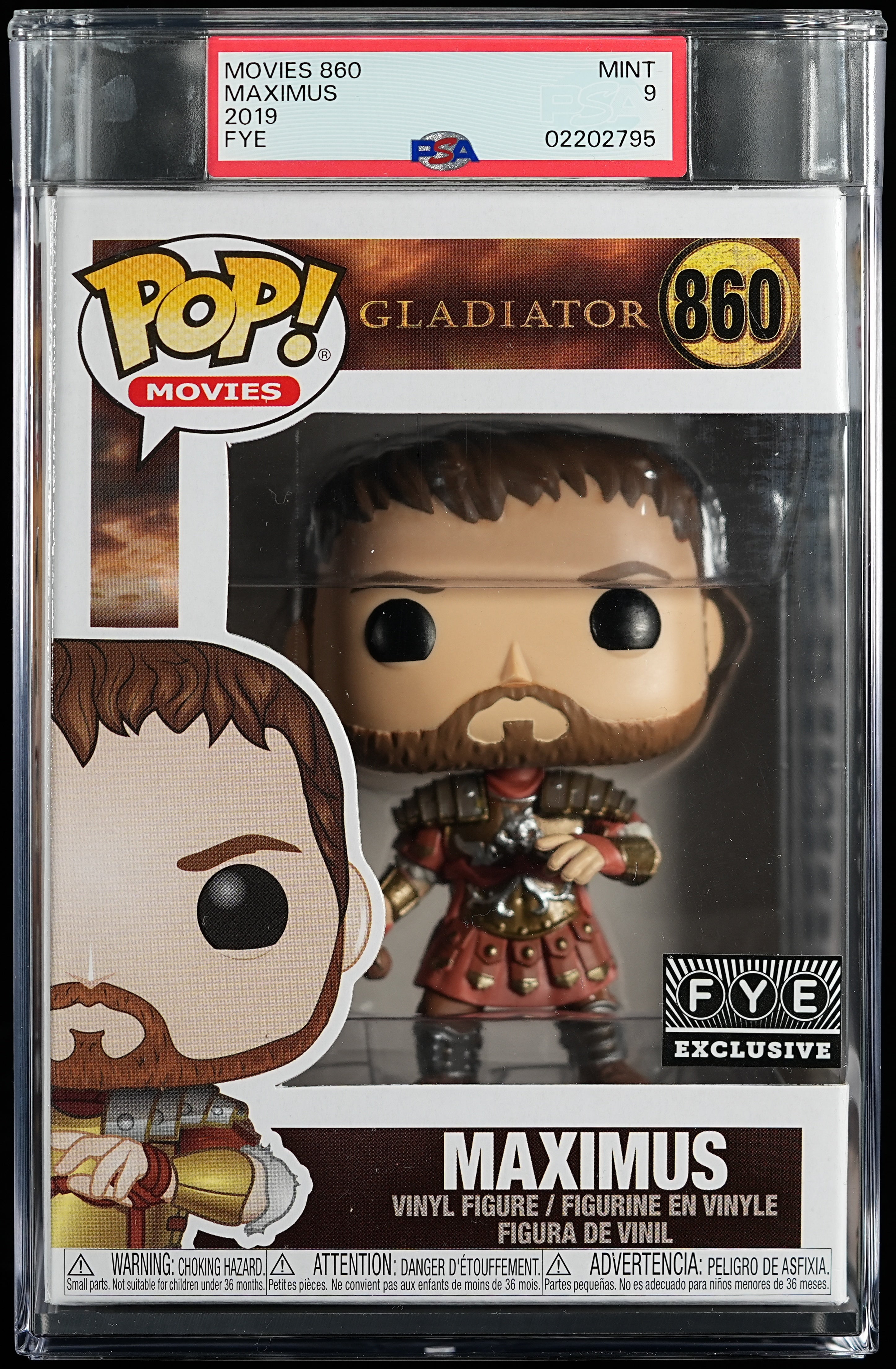 Funko Pop! Gladiator: Maximus FYE Exclusive #860 - PSA-Graded ...