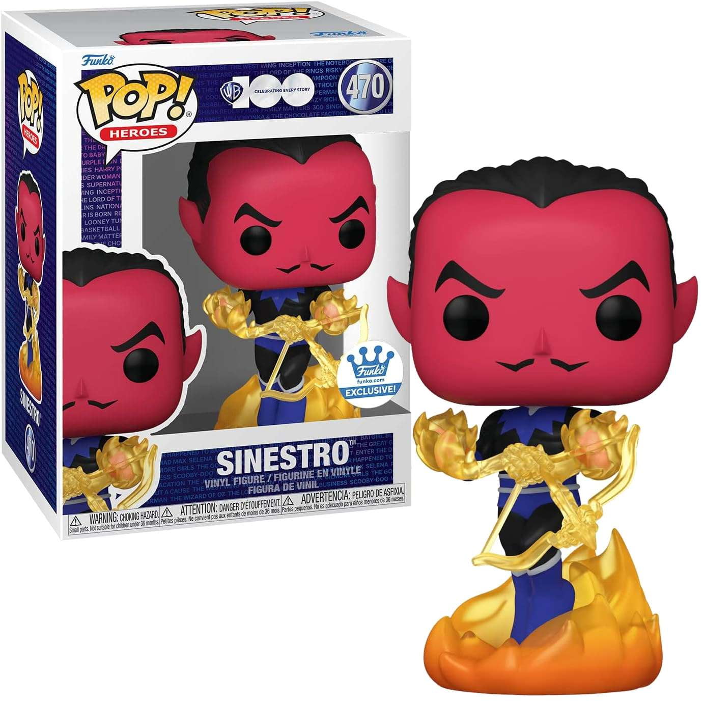 Funko Pop! Heroes: WB 100th Anniversary Sinestro Exclusive Vinyl Figure ...