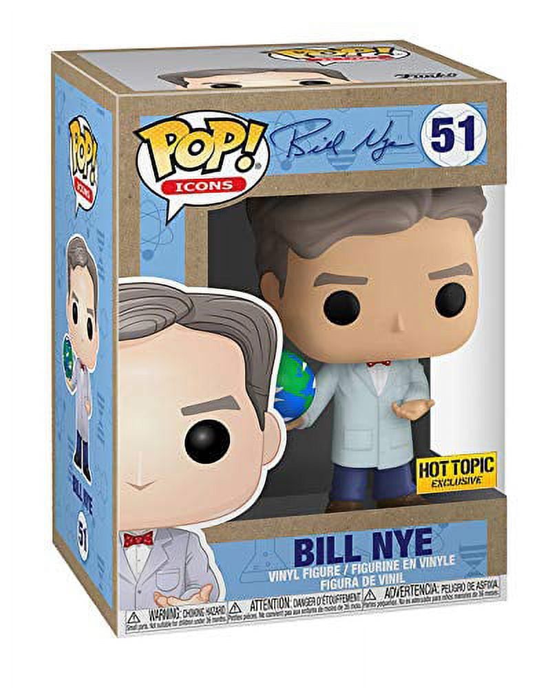 Funko Pop Icons 51 Bill Nye with Globe Hot Topic Exclusive Vinyl Figure ...