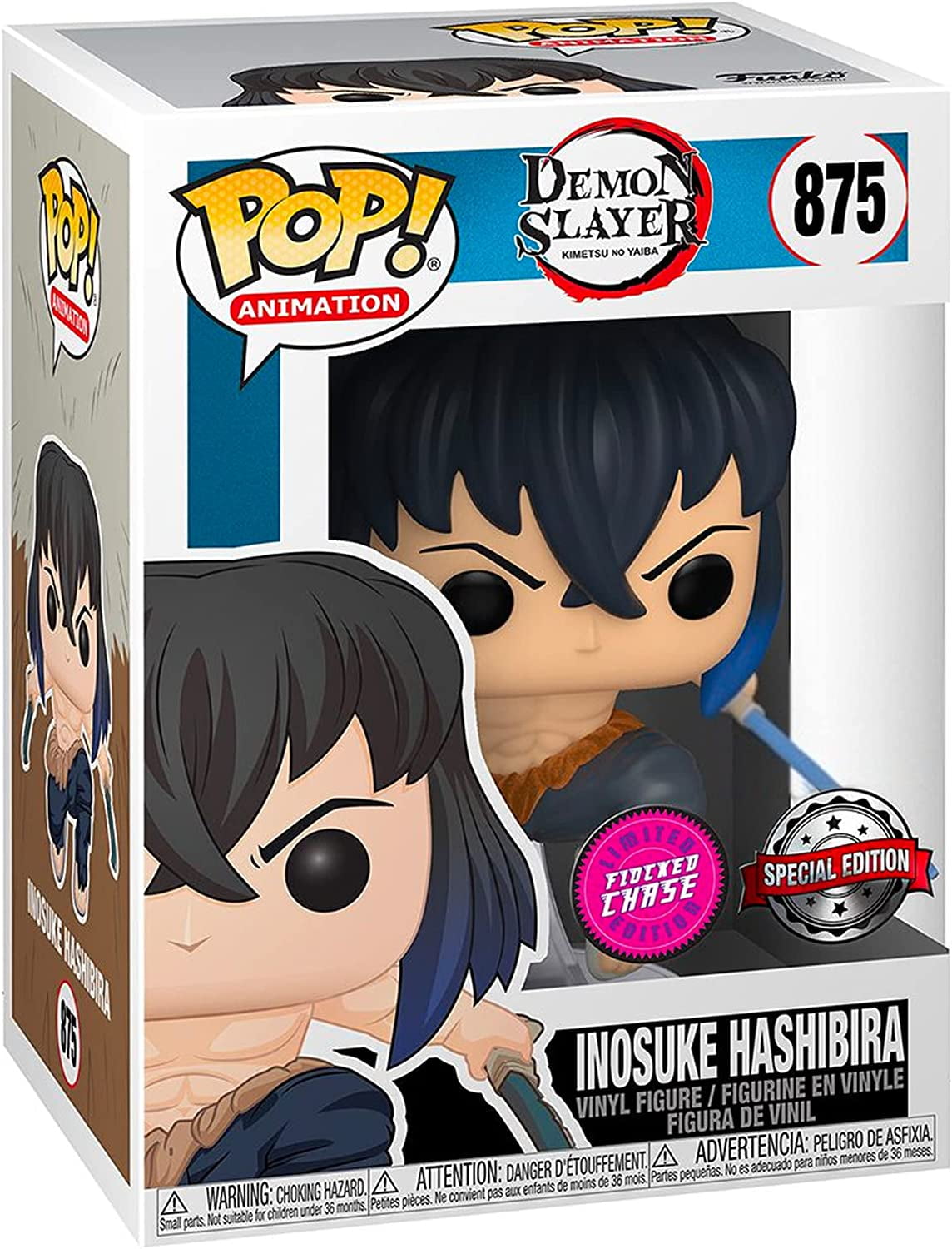 Funko Pop! Inosuke Hashibira 875 Flocked Chase Special Edition ...