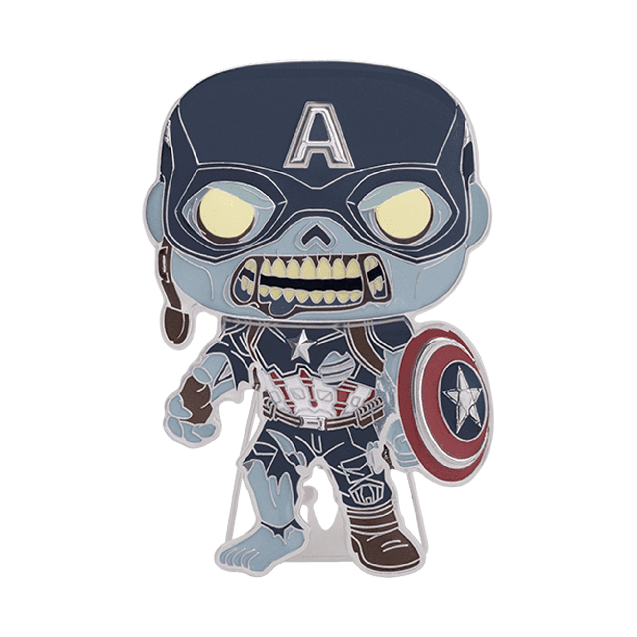 Funko Pop! Large Pop Enamel Pin Marvel: What If - Zombie Captain ...