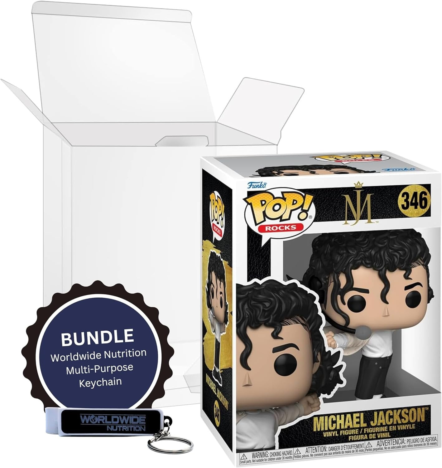 Funko Pop! MJ - Michael Jackson 346 - Vinyl Figure - with Box Protector ...