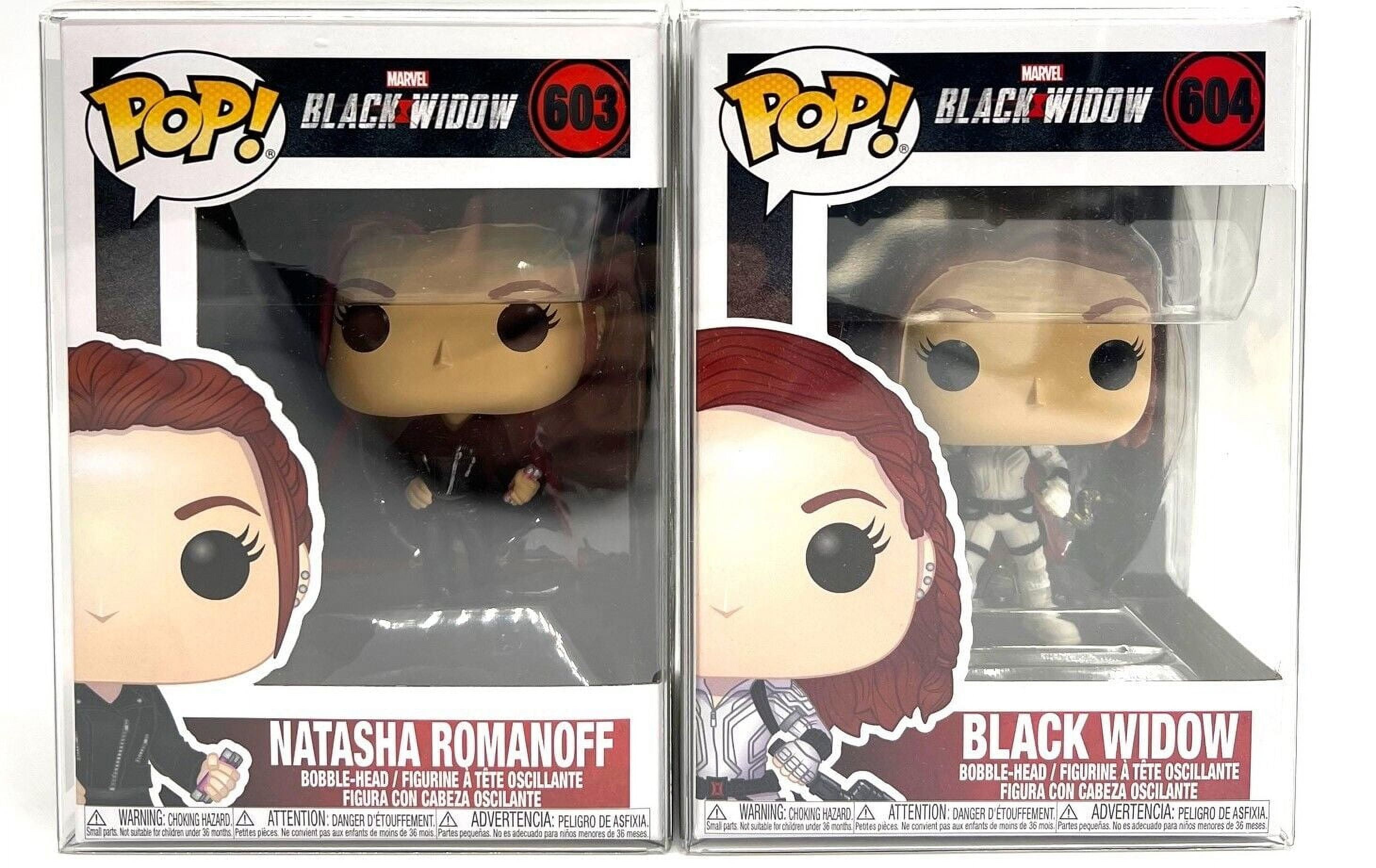 Funko Pop! Marvel Black Widow Natasha #603 & Black Widow White Suit ...