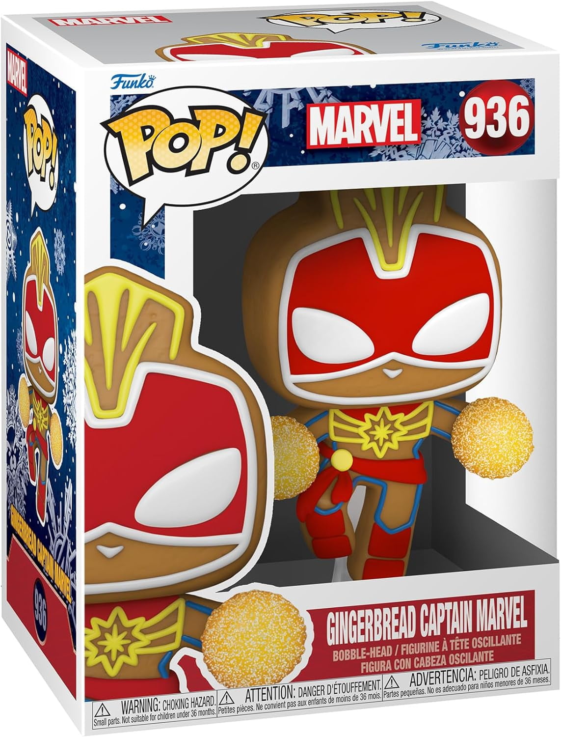 Funko Pop! Marvel: Gingerbread Captain Marvel - Walmart.com