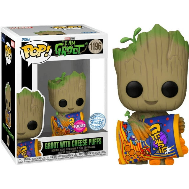 Funko Pop! Marvel Guardians of the Galaxy: I Am Groot - Flocked Groot ...