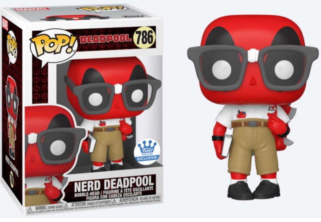 Funko Pop! Marvel: NERD DEADPOOL (Funko Exclusive) #786 + Protector ...