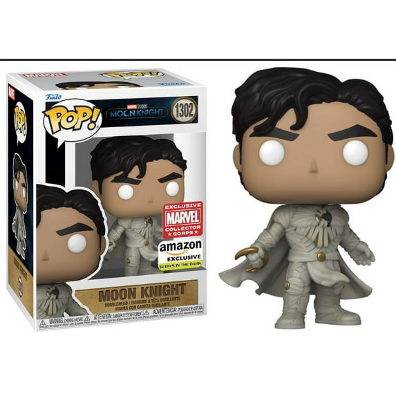 Funko Pop! Moon Knight #1302, Marvel Collector Corps, Glow In the Dark ...