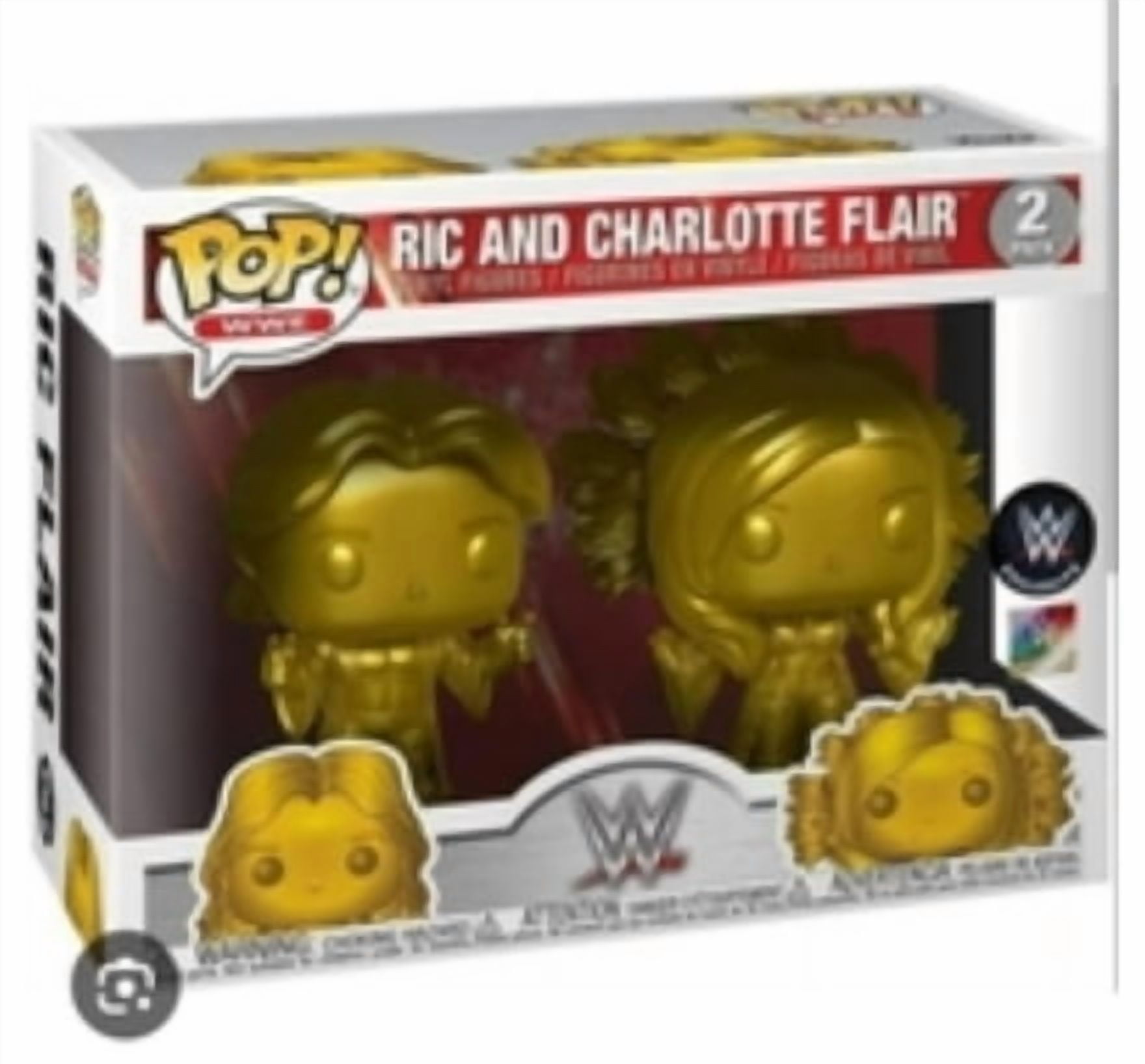 Funko Pop! Ric and Charlotte Flair WWE Exclusive Gold 2-Pack - Walmart.com