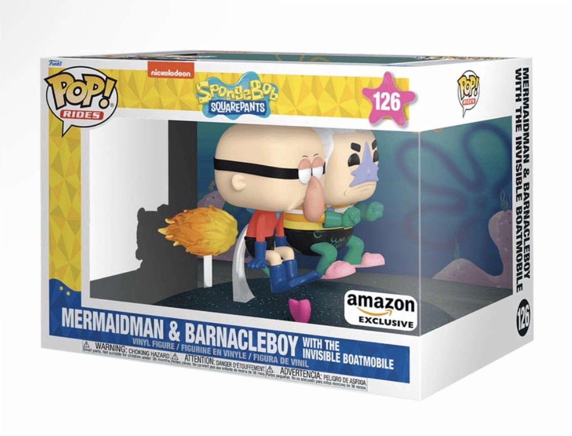 Funko Pop! Rides Mermaidman & Barnacleboy with the Invisible Boatmobile ...