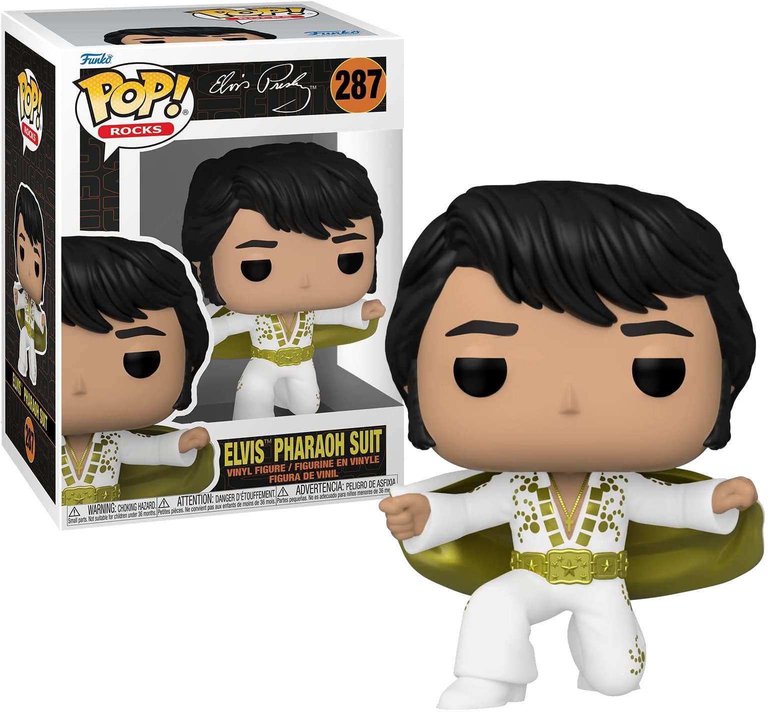 Funko Pop! Rocks Elvis Presley Pharaoh Suit #287 - King of Rock'n Roll ...