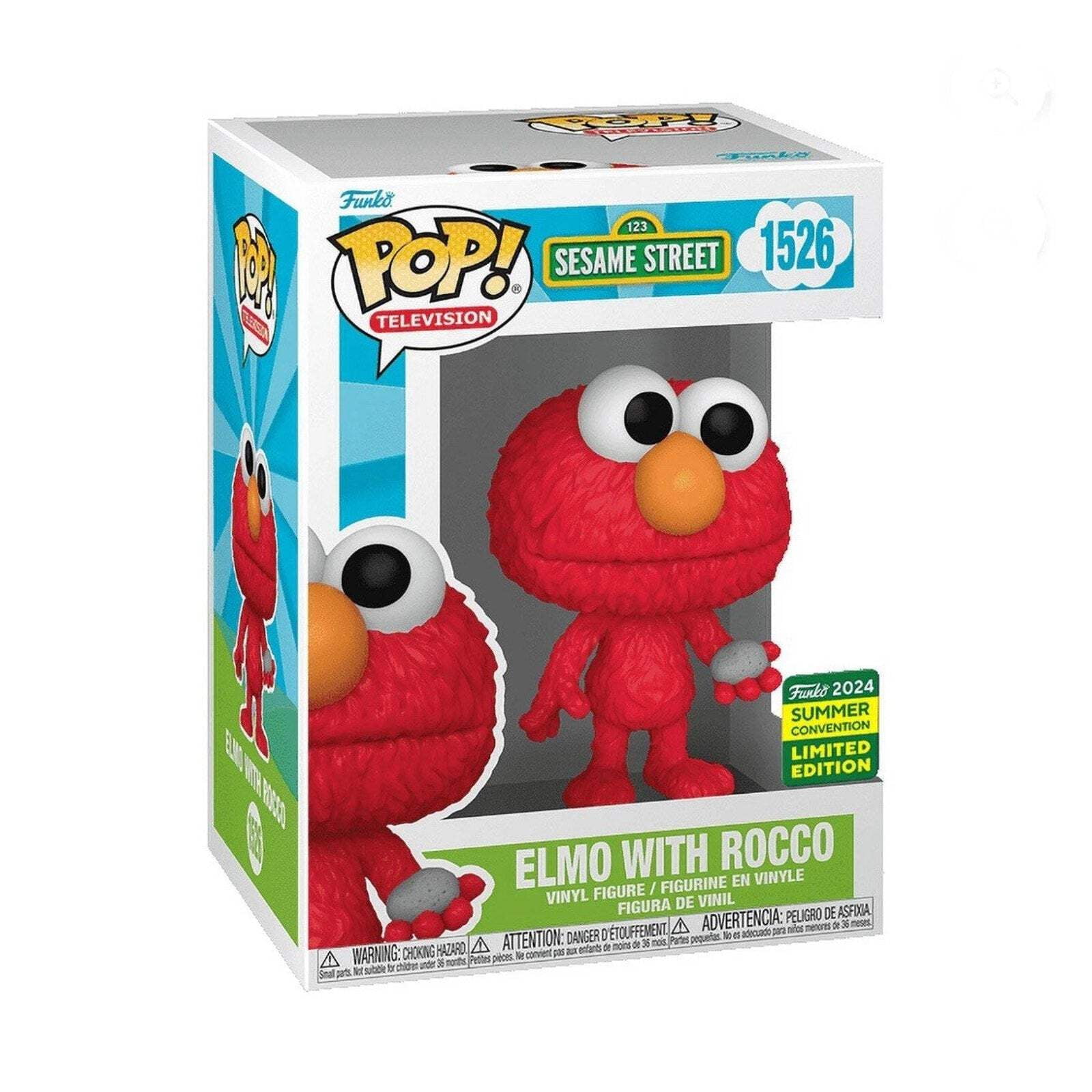 Funko Pop Sesame Street TV Television Elmo with Rocco #1526 2024 SDCC ...