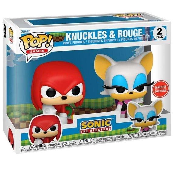 Funko Pop! Sonic the Hedgehog - Knuckles & Rouge US Exclusive Pop ...