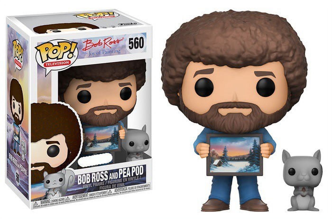 Funko Pop Television Bob Ross and Pea Pod Joy of Painting Vinyl Figure ...
