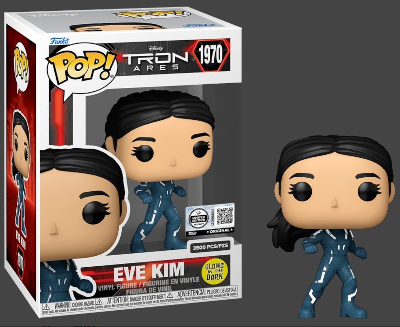 Funko Pop! Tron Ares Eve Kim #1970 Funko Glow Limited Edition 3500 PCS ...