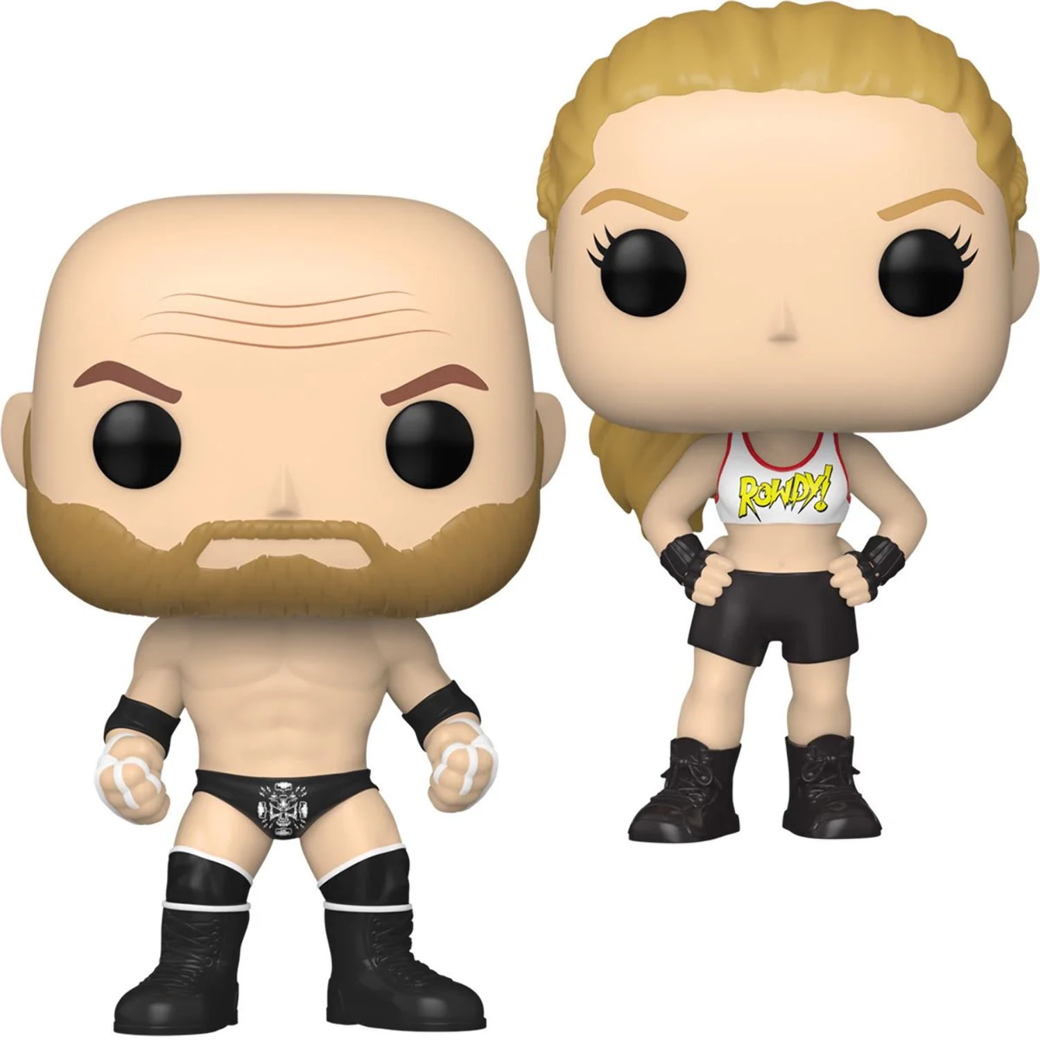 Funko Pop! WWE: Triple H and Rhonda Rousey 2-pack Vinyl Figures ...