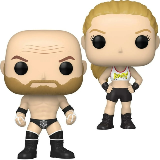 Funko Pop! WWE: Triple H and Rhonda Rousey 2-pack Vinyl Figures ...