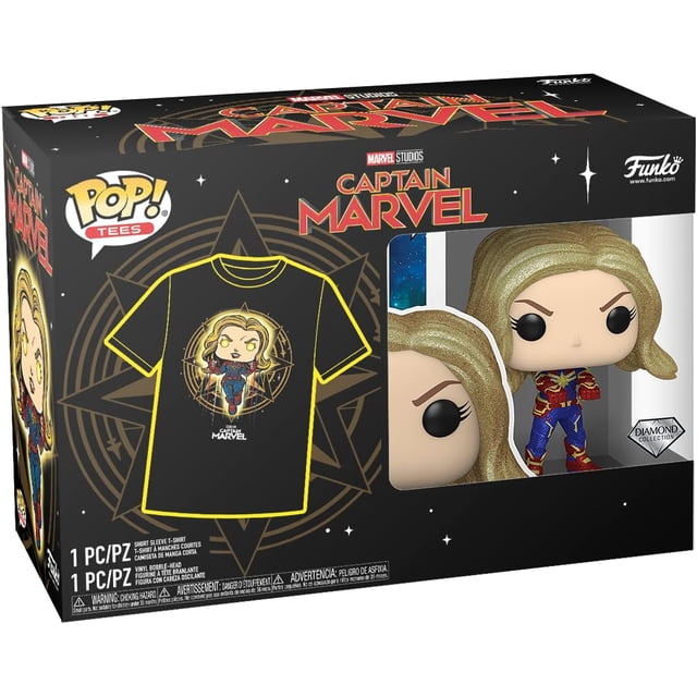 Funko Pop Vinyl Tees - Marvel Captain Marvel - Captain Marvel Diamond ...