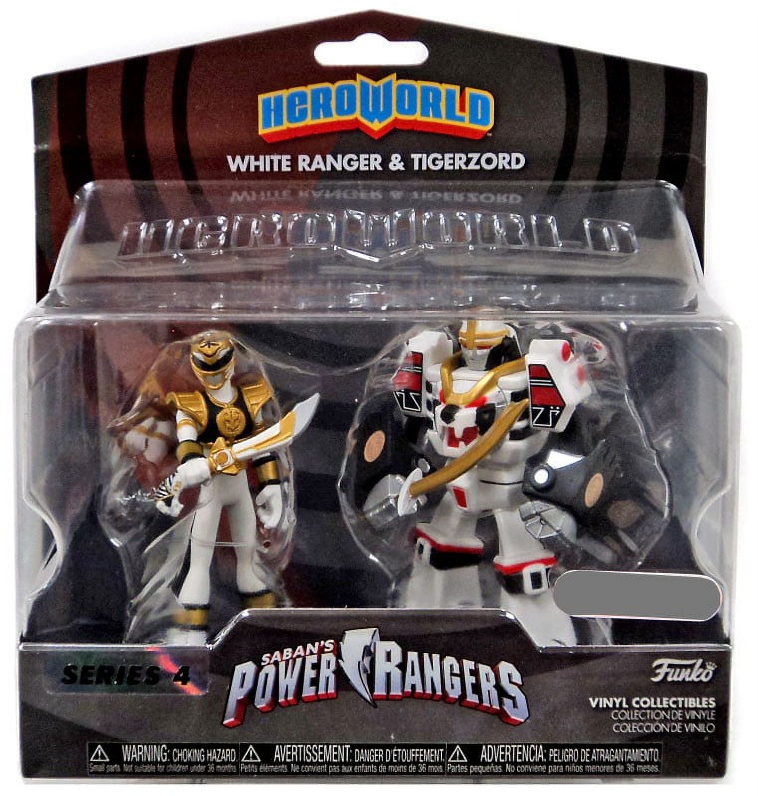 Funko Power Rangers Series 4 White Ranger & Tigerzord Vinyl Figure 2 ...