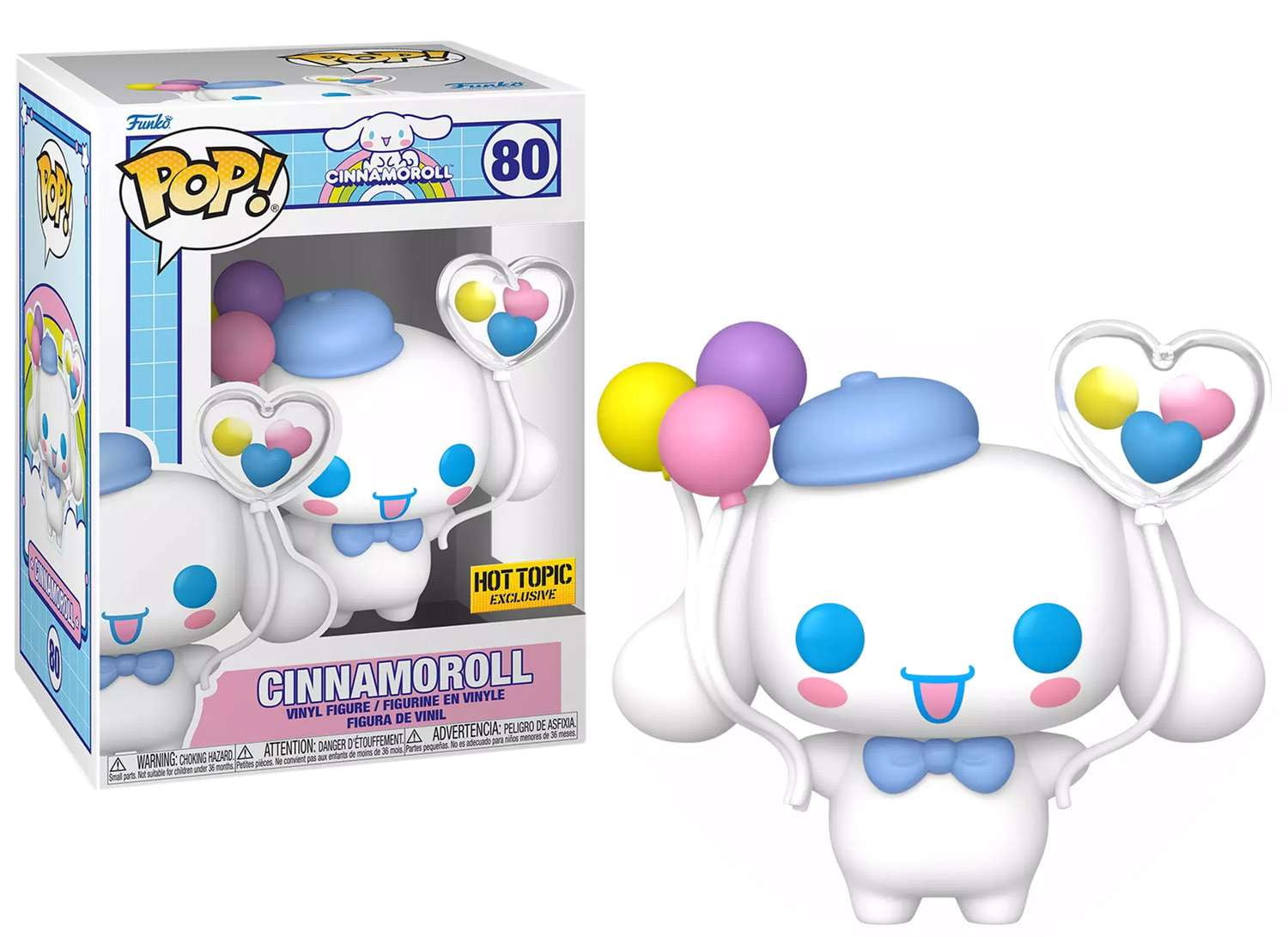 Funko Sanrio POP! Animation Hello Kitty Cinnamoroll with Balloons Vinyl Figure #80 Exclusive ...