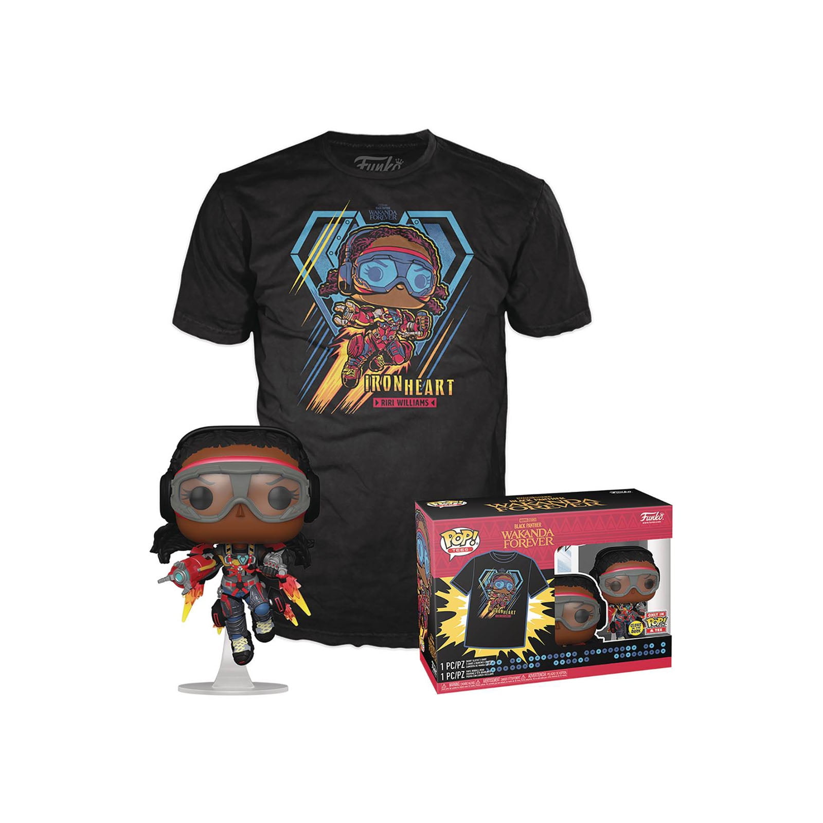 Funko Tee: Marvel Black Panther Wakanda Forever Ironheart T-shirt ...