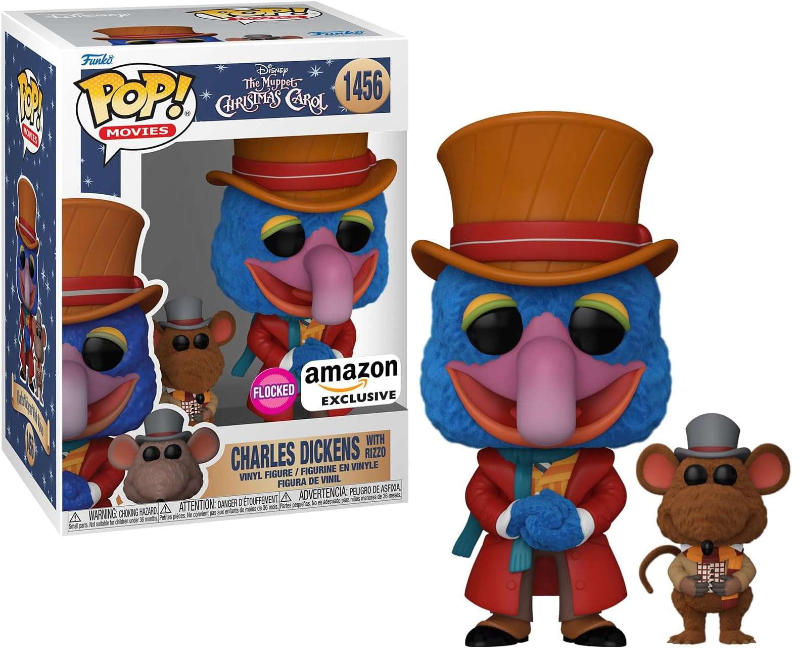 Funko Muppets POP! Charles Dickens & Rizzo Vinyl Figure - Flocked ...