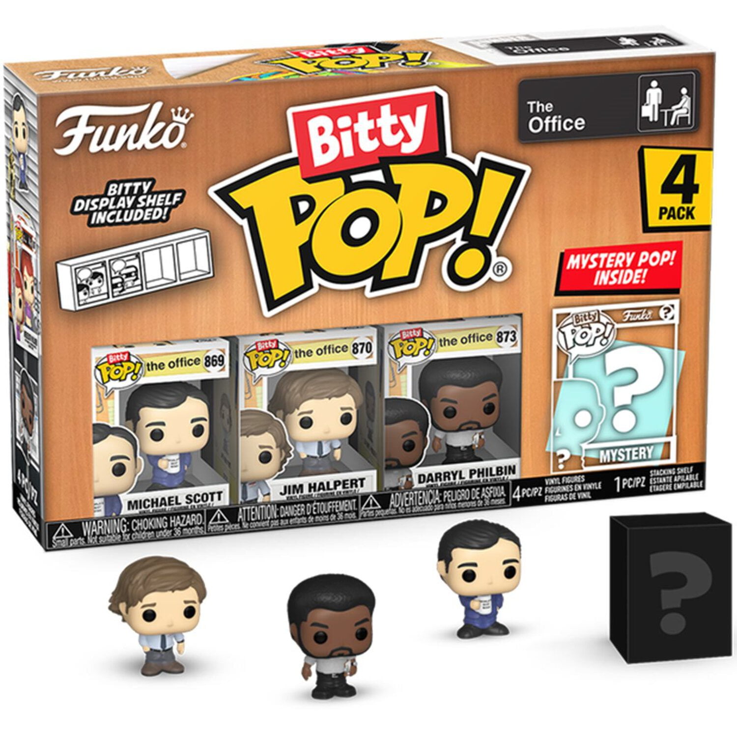 The Office Michael Scott Bitty Pop! Mini-Figure 4-Pack - Walmart.com