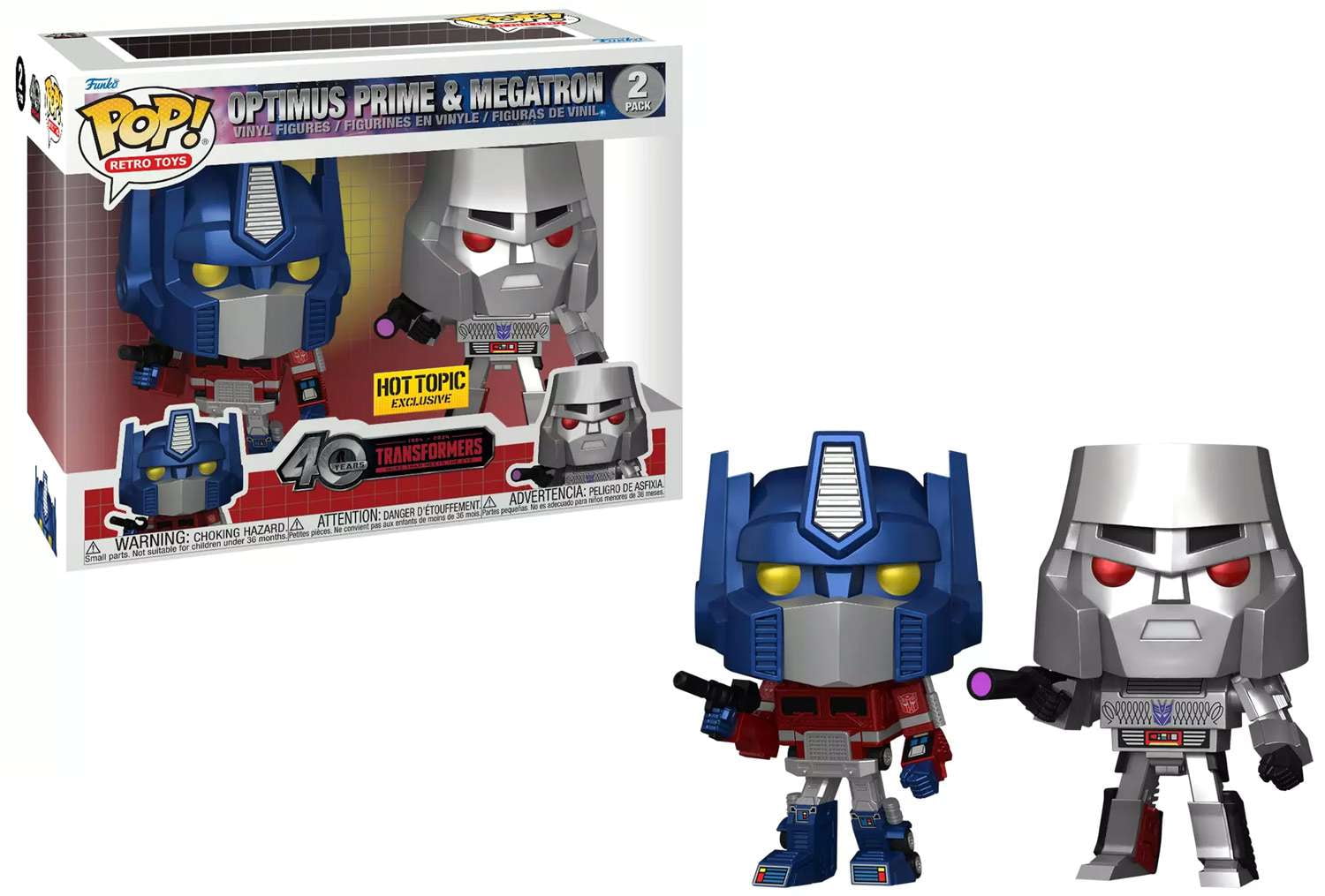 Funko Transformers POP! Retro Toys Optimus Prime & Megatron Vinyl ...